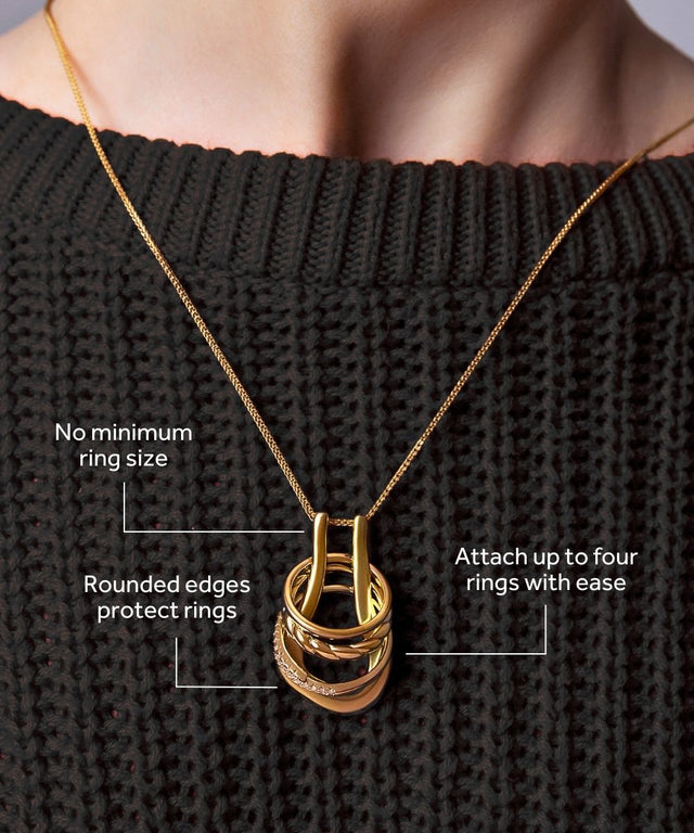 Ring Keeper Necklaces by Pixie Wing™ - Sterling Silver & 18K Gold Plated